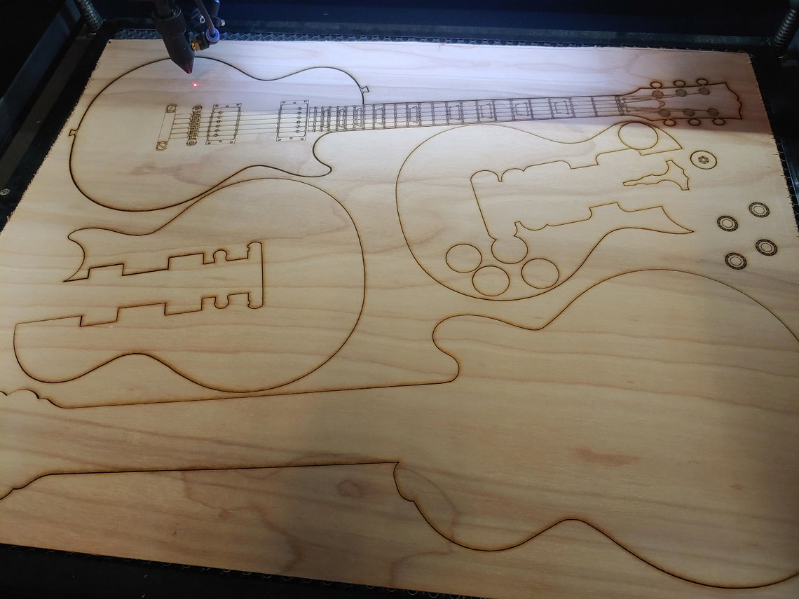 Digital File 3D Les Paul Guitar Laser Cut Art Piece for - Etsy