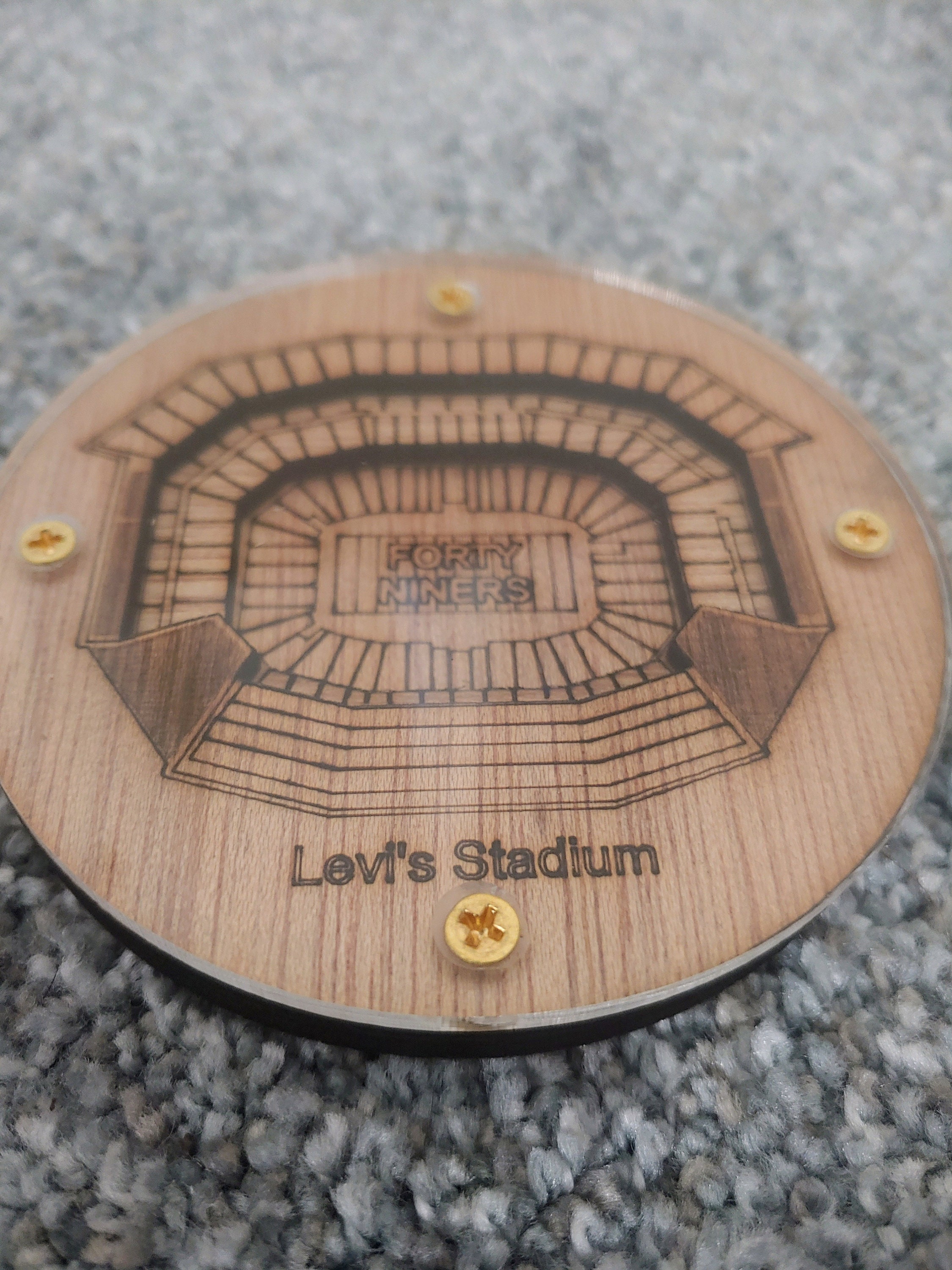 Levi's Stadium Layered Coaster, Stadium Coaster, 3D Wood Coaster ...