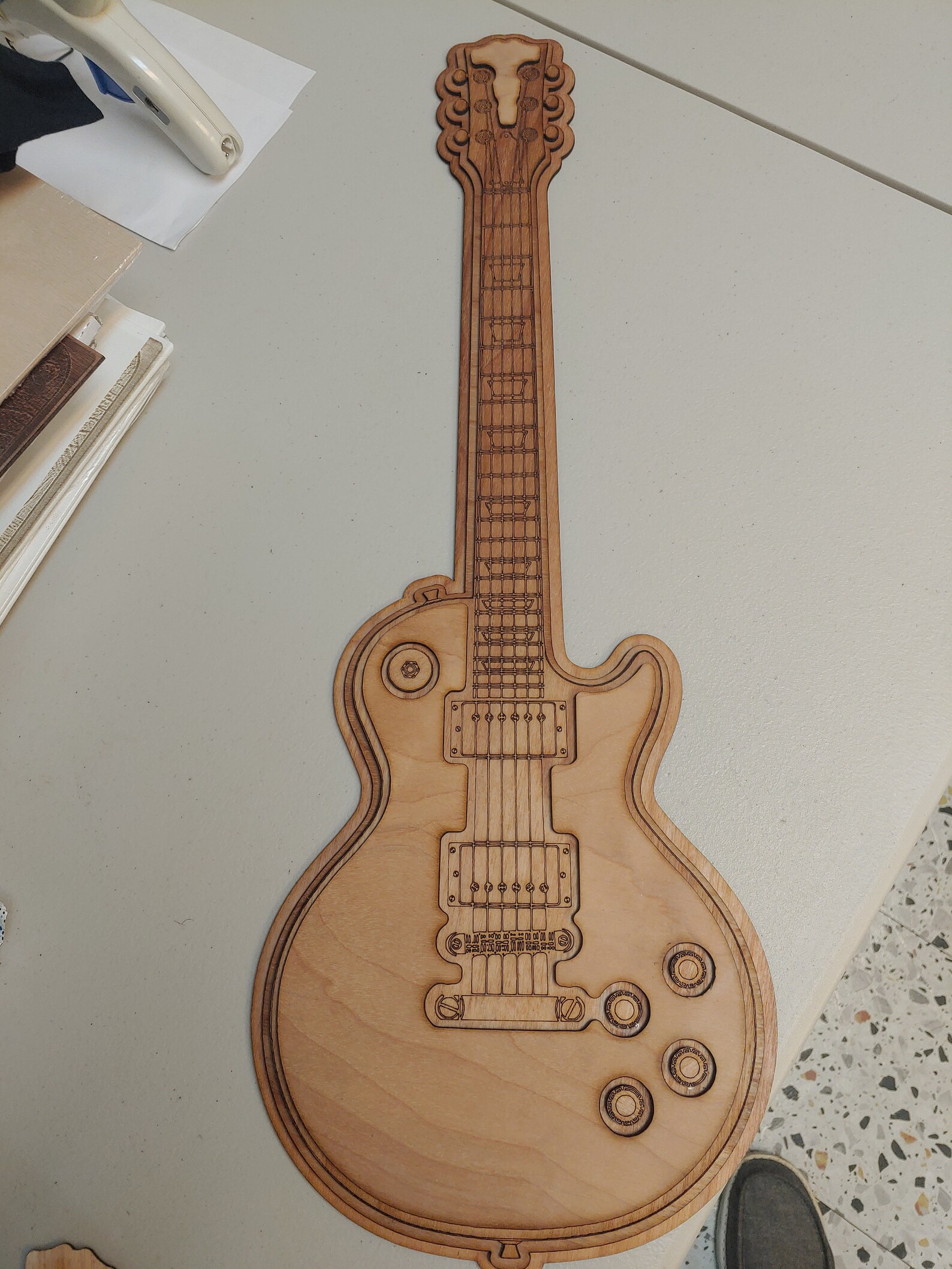 Digital File 3D Les Paul Guitar Laser Cut Art Piece for - Etsy