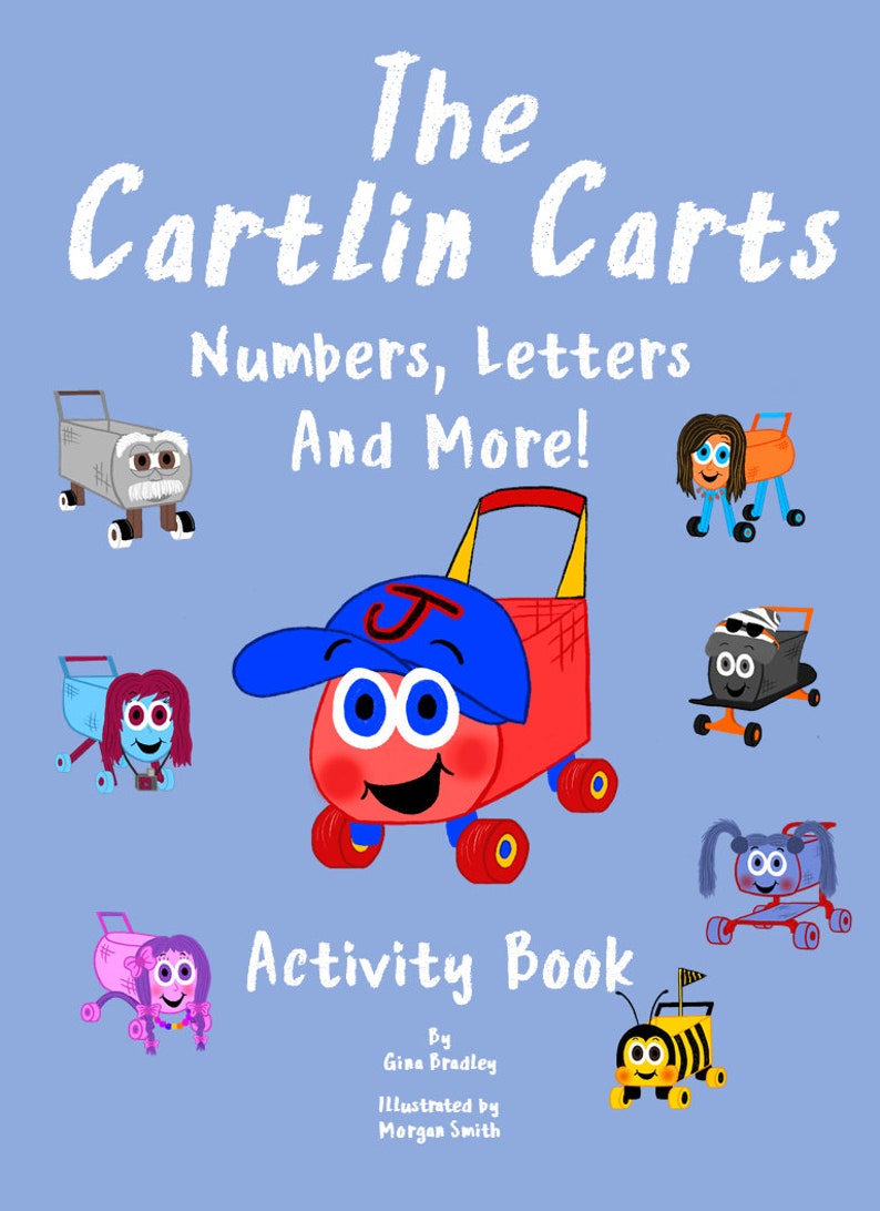 The Cartlin Carts Numbers, Letters and More! Activity Book - Etsy