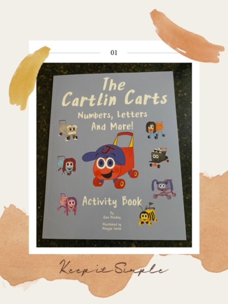 The Cartlin Carts Numbers, Letters and More! Activity Book - Etsy