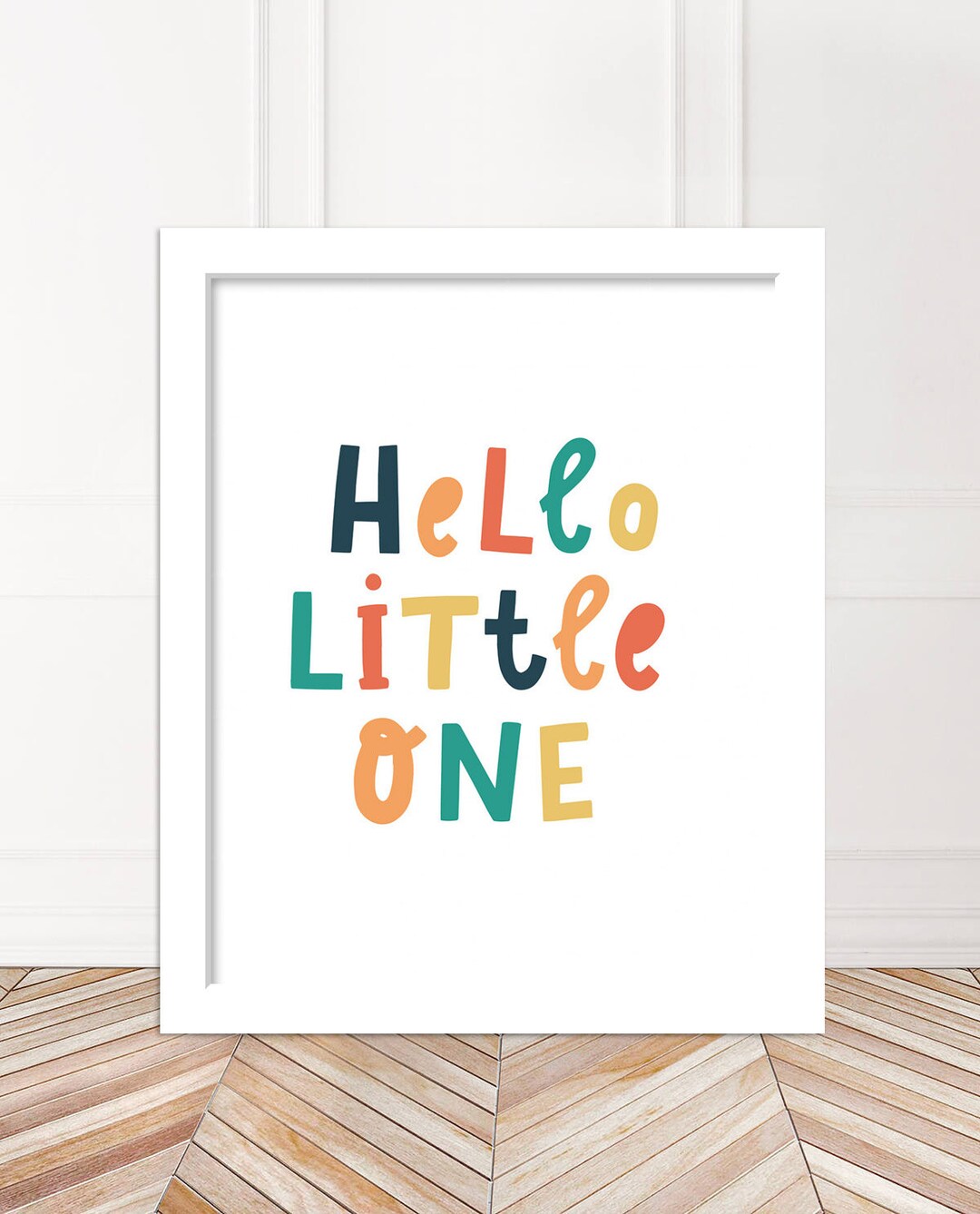 Hello Little One Print, Nursery Decor, New Baby Wall Art, Digital ...