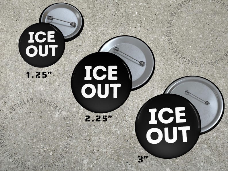 ICE Out Enamel Pin, Abolish ICE Protest Pin, Anti ICE Activist Badge ...