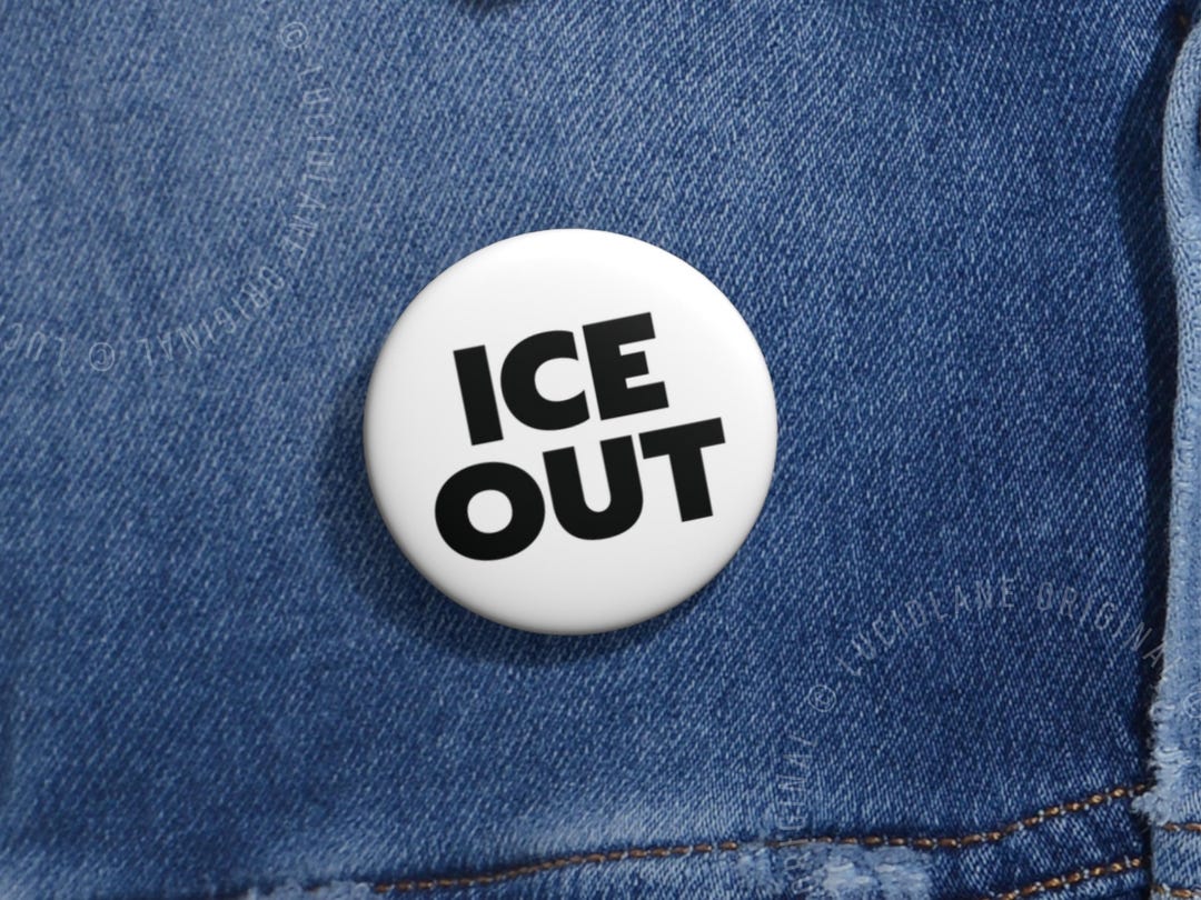 ICE Out Pin Button, Abolish ICE Protest Pin, Anti ICE Activist Badge ...