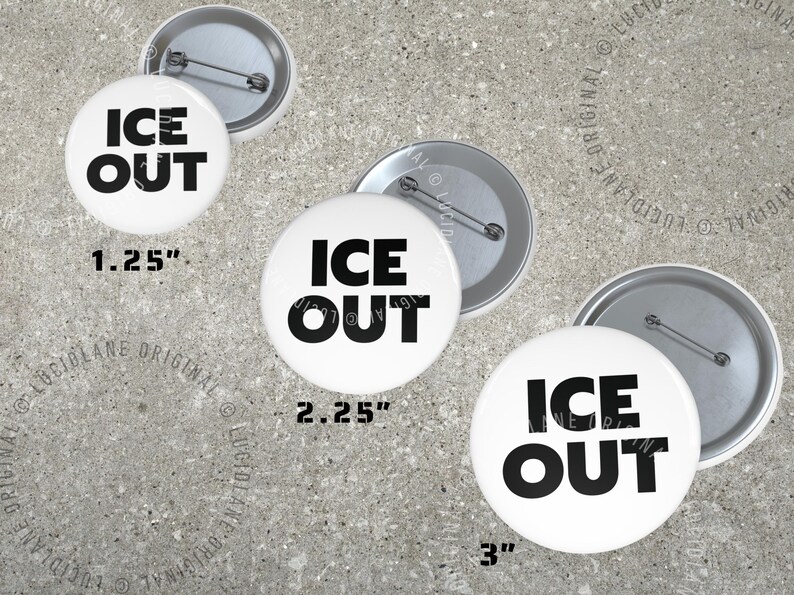 ICE Out Pin Button, Abolish ICE Protest Pin, Anti ICE Activist Badge ...