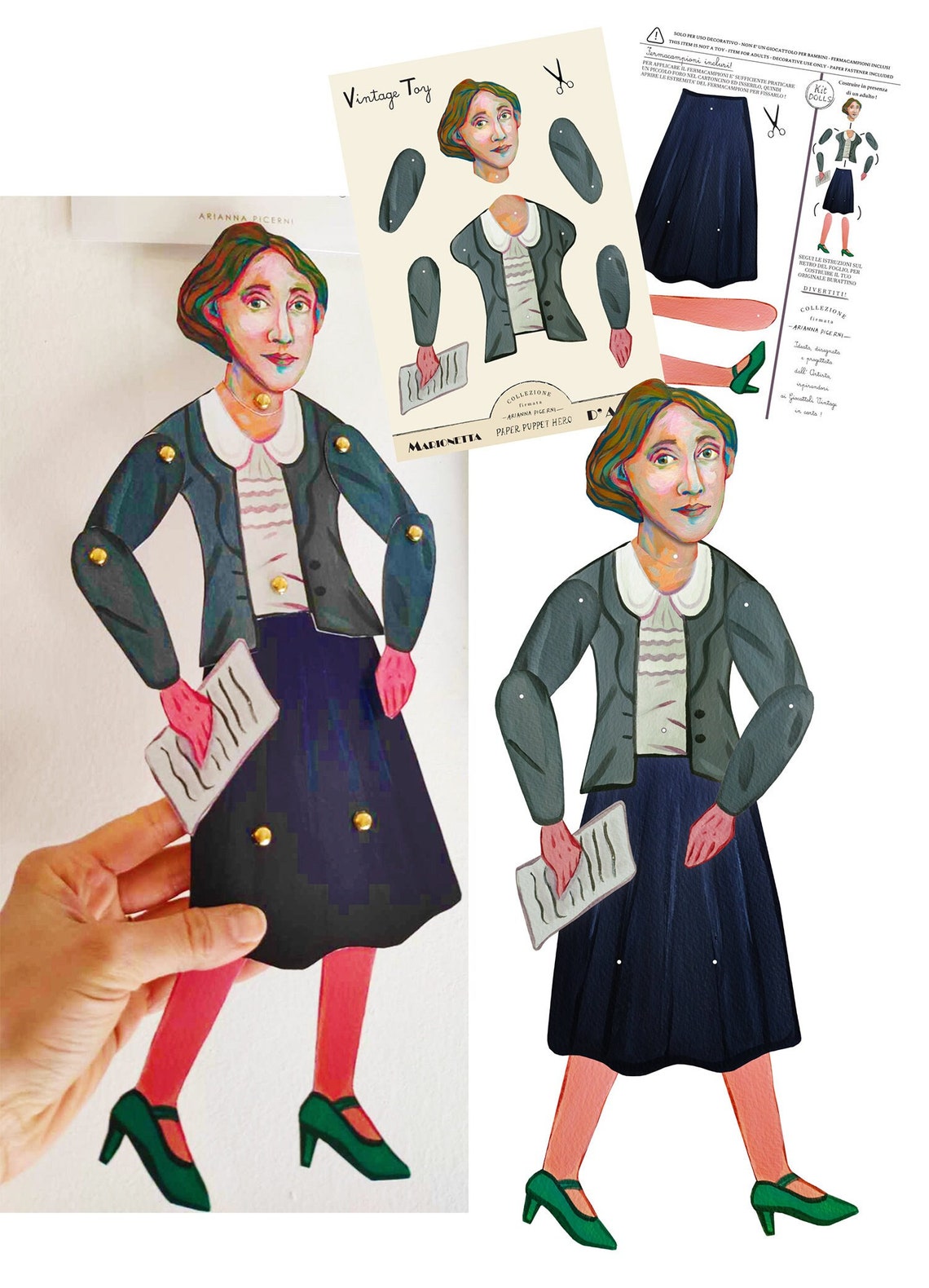 Paper Puppet Virginia - Etsy