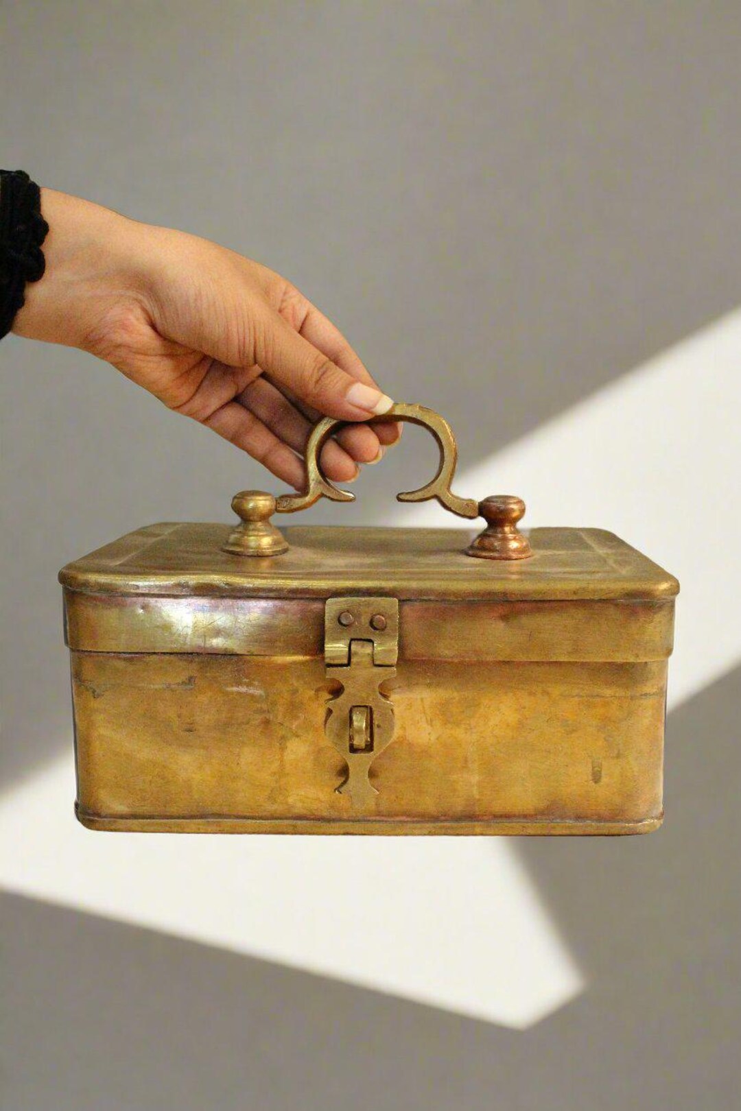 Antique Brass Betel Nut Supari Box Original Old Hand Crafted Fine ...