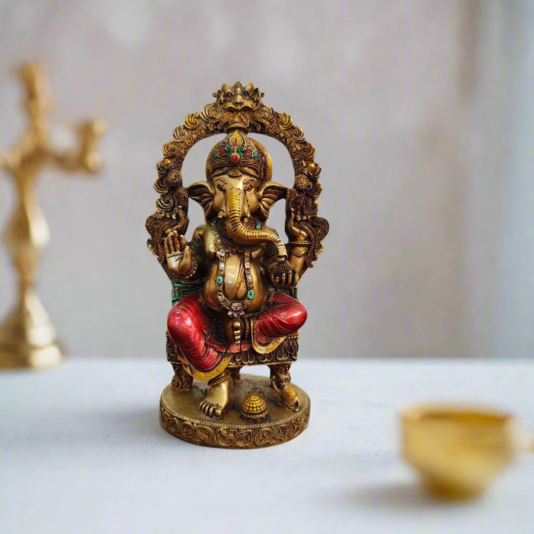 Handcrafted Lord Ganesh Idol: Fine Carving, Hindu God Statue - Etsy