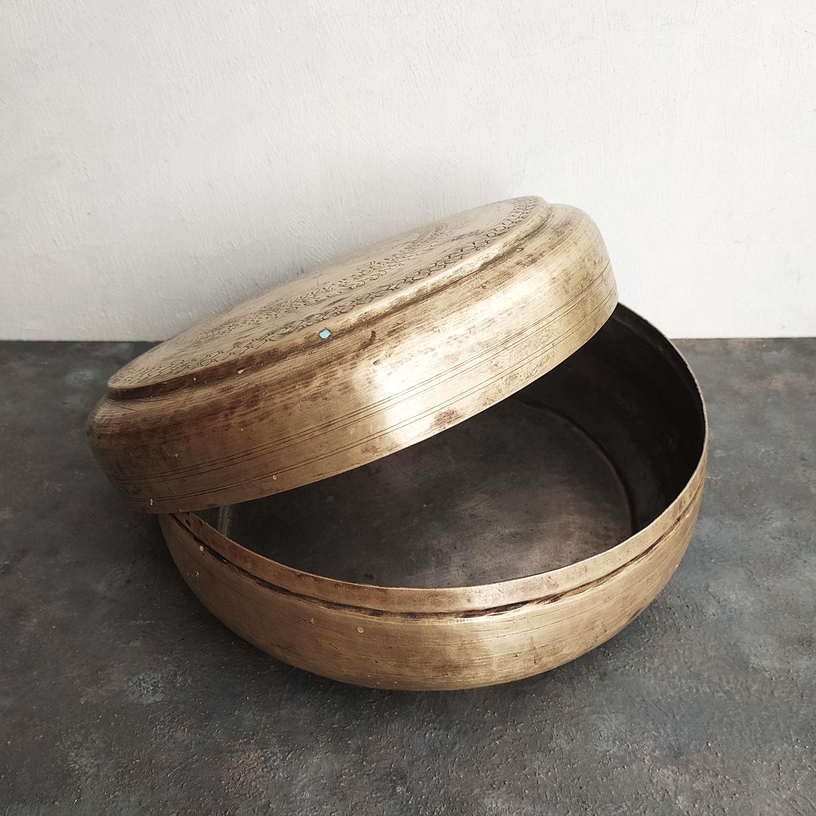 Vintage Brass Chapati Container - Traditional Indian Kitchen Storage - Etsy