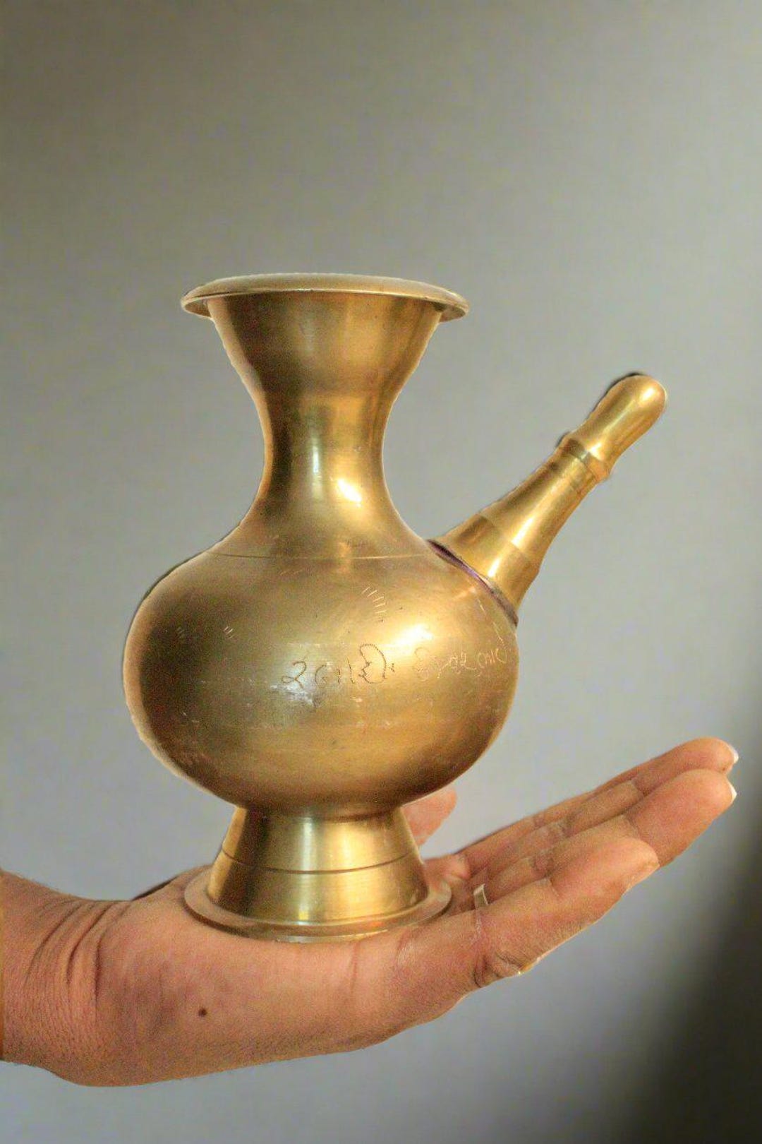 Vintage Brass Holy Water Pot With Spout / Karwa - Etsy