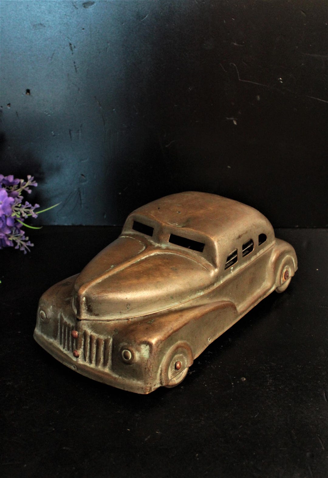 Antique Style Brass Car Box - Rich Heritage India Design, Tabletop ...