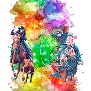 Rodeo Png, Rodeo Svg, Team Roper Svg Watercolor Sublimation Digital ...
