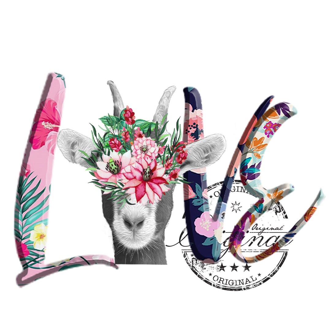 Love GOAT Svg Png, GOAT Watercolor Waterslide Sublimation Digital ...