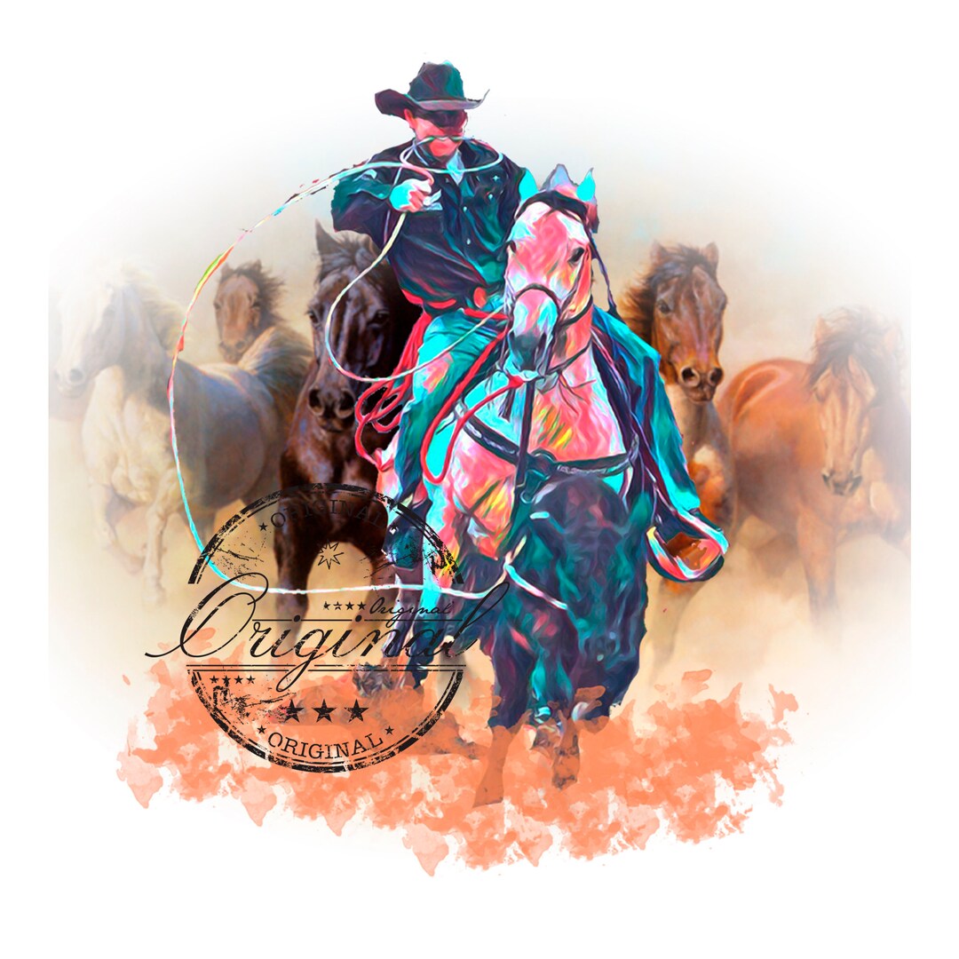 Team Roping SVG, Team Roper Svg Watercolor Sublimation Digital Download ...