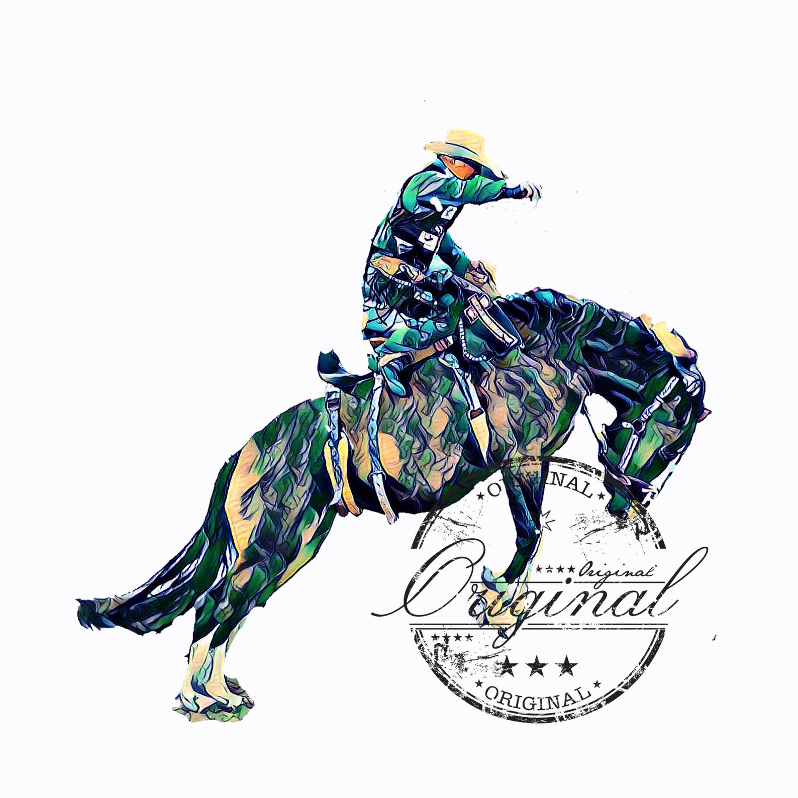 Rodeo Horse Png Rodeo Watercolor Sublimation Digital | Etsy