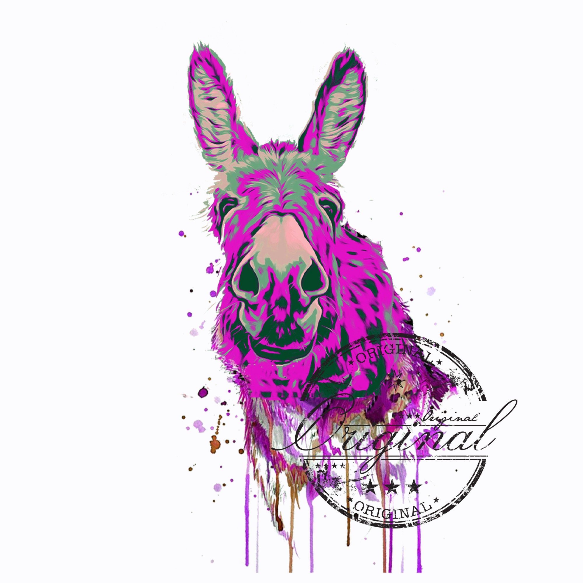 DONKEY Png DONKEY Watercolor Sublimation Digital Download - Etsy