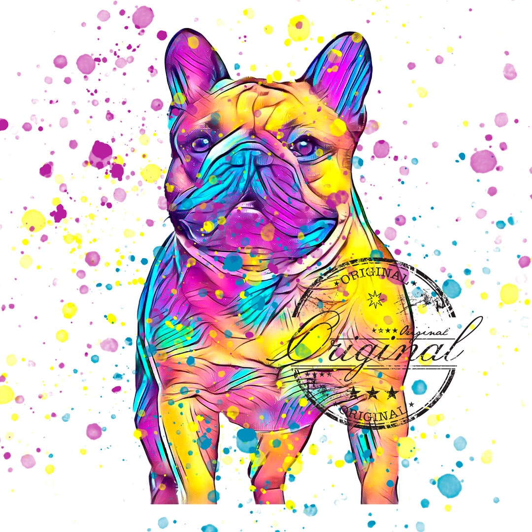 Bulldog Svg, Dog Watercolor Sublimation Digital Download, DOG ...