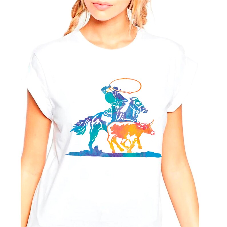 Team Roping SVG Team Roper Svg Watercolor Sublimation Digital - Etsy