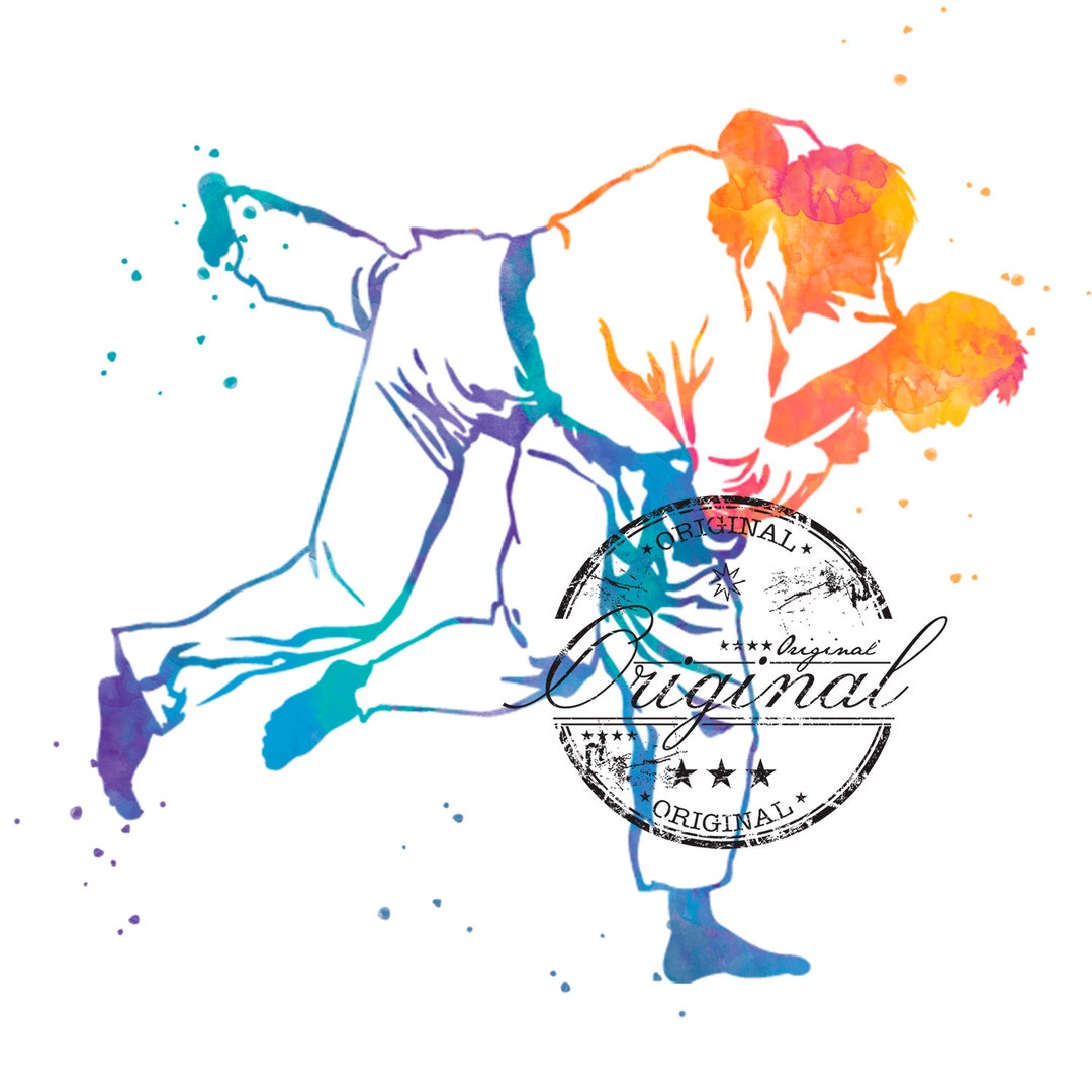 Judo Png, Judo SVG Watercolor Sublimation Digital Download, Sublimation ...