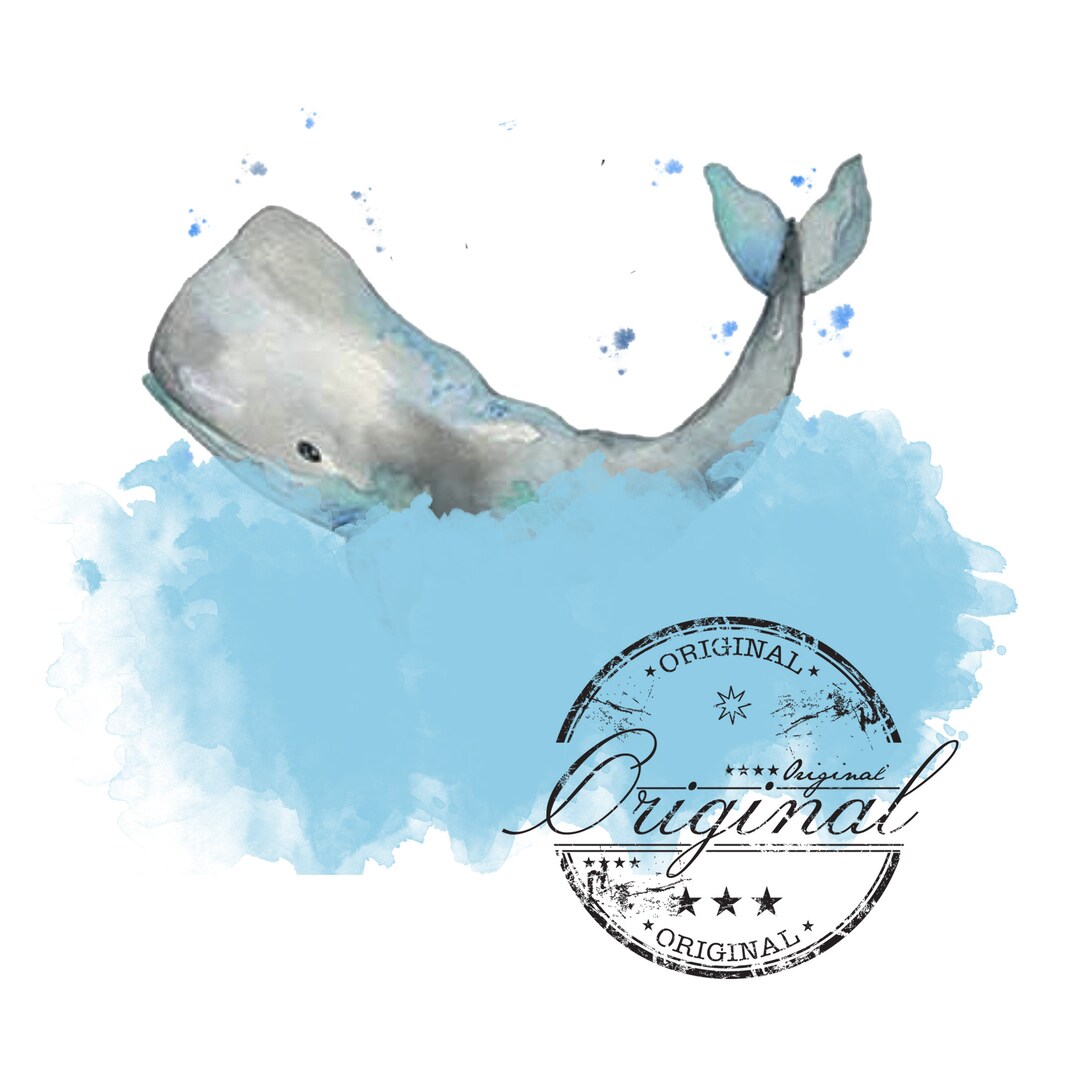 Whale Png, Whale Svg, Whale Watercolor Sublimation Digital Download ...