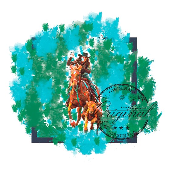 Team Roping Woman SVG Team Roper Girl Svg Watercolor - Etsy