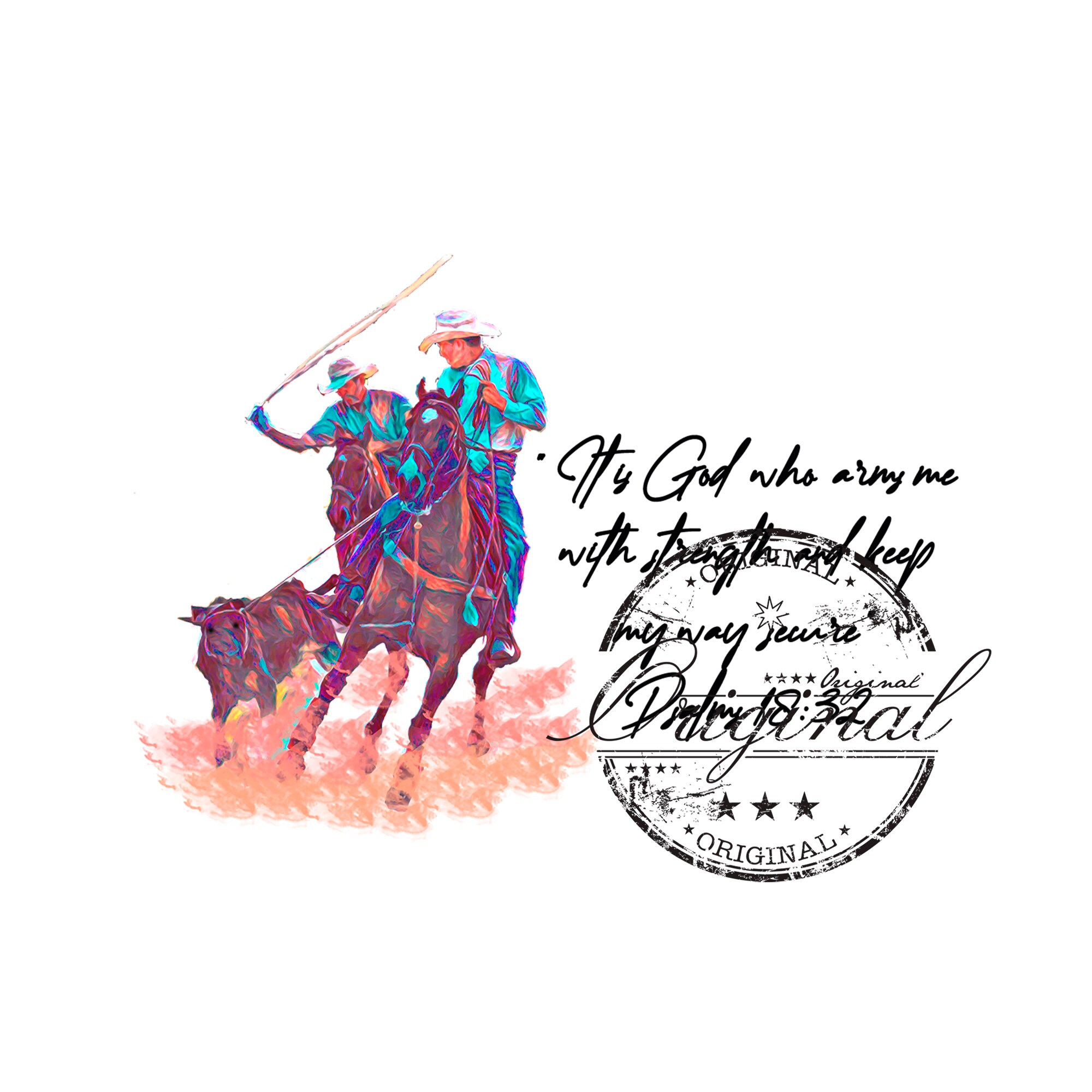 Team Roping SVG Team Roper Svg Watercolor Sublimation Digital | Etsy UK