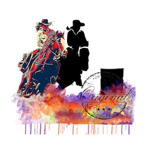 Team Roping Woman SVG, Team Roper Girl Svg Watercolor Sublimation ...