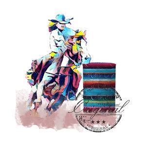 Rodeo Girl Png, Girl Rodeo Watercolor Sublimation Digital Download ...