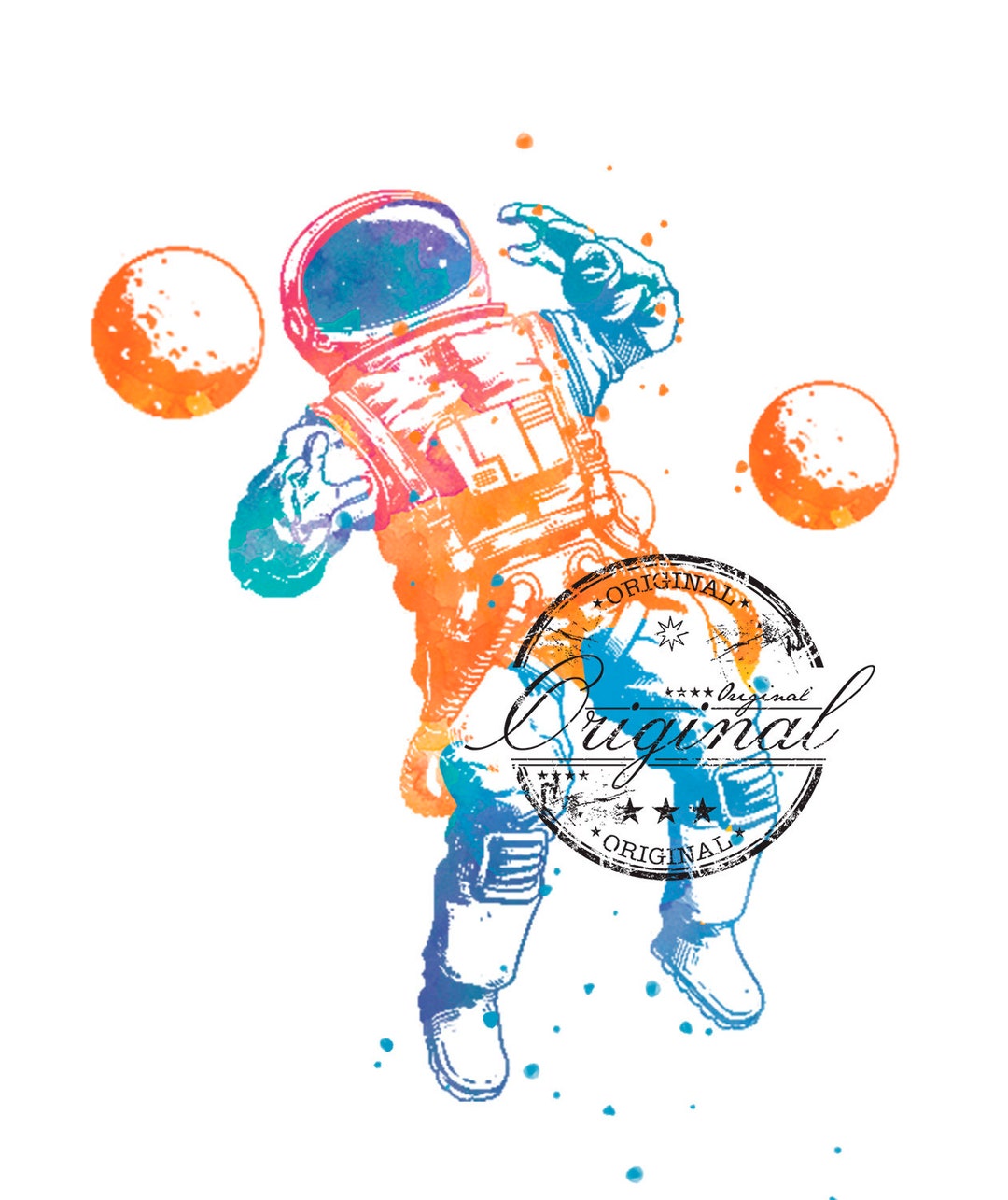 Spaceman Png, Spaceman SVG Watercolor Sublimation Digital Download ...
