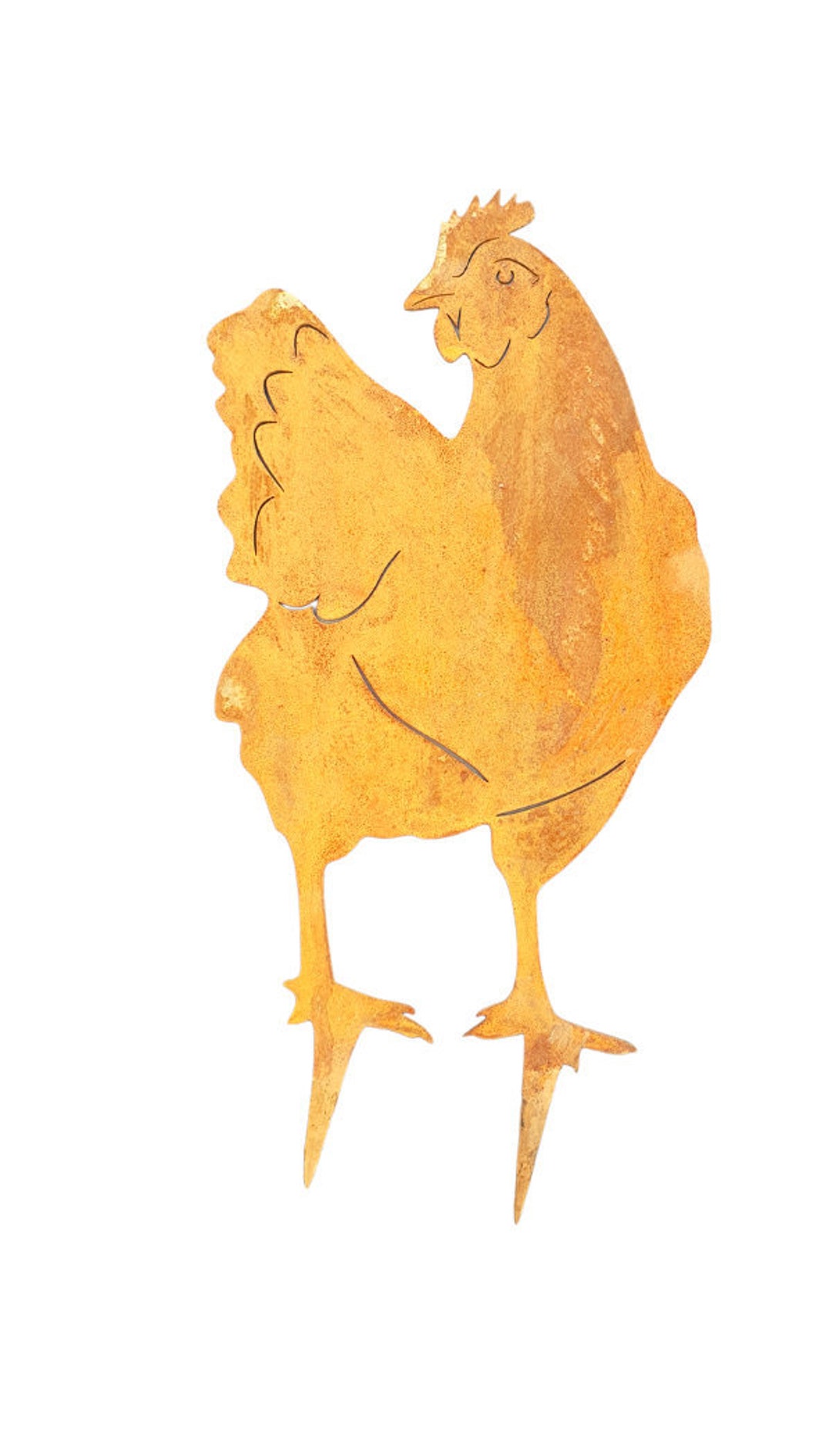 Pandas Garden Big Chicken Hen Rooster Bottom Plug Metal Beetstecker ...