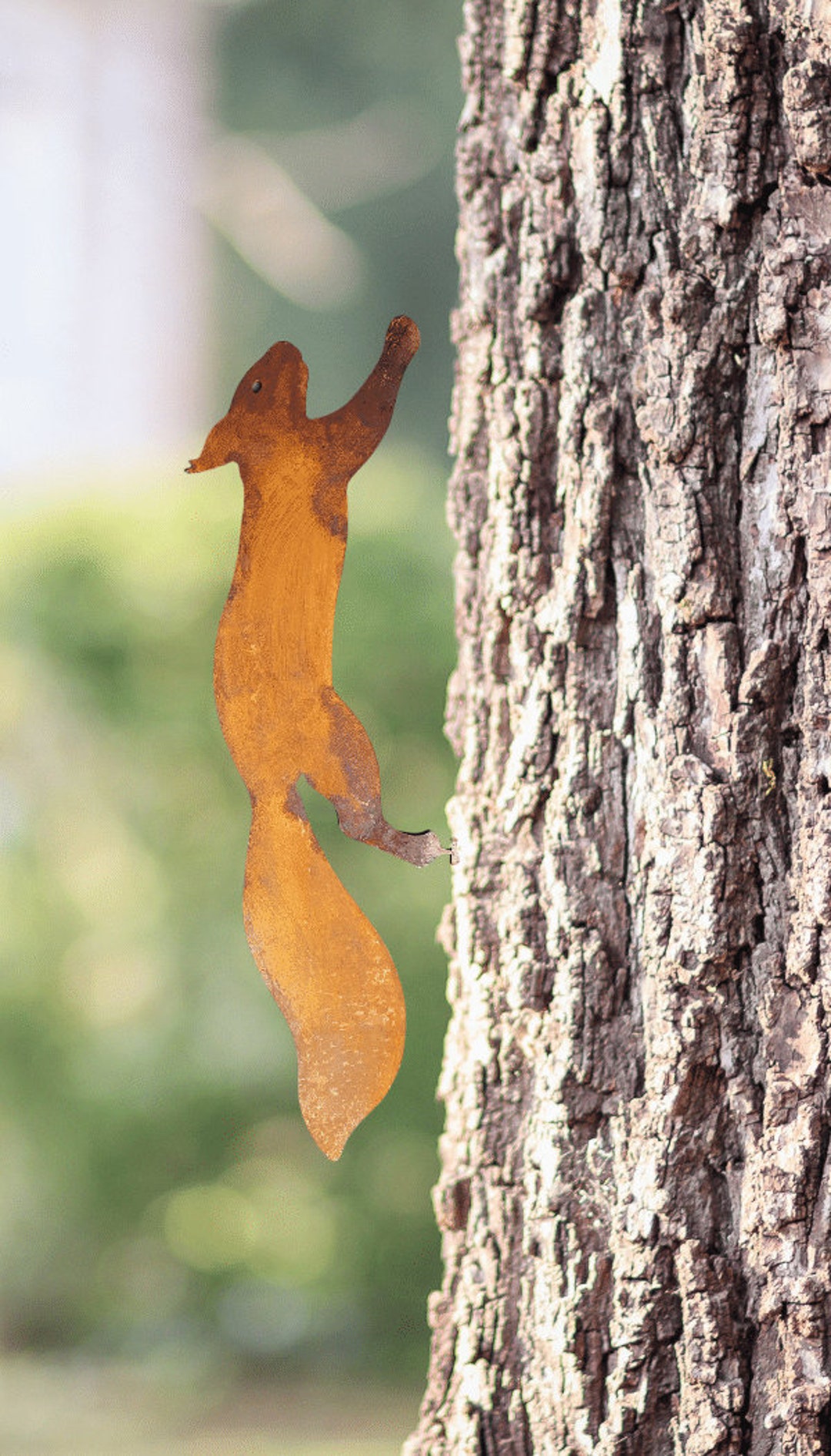 Squirrel Tree Plug Patina Metal Garden Decoration 35 Cm - Etsy