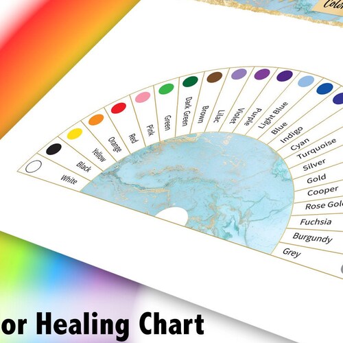 Color Healing Dowsing Chart Spiritual Healing Pendulum - Etsy