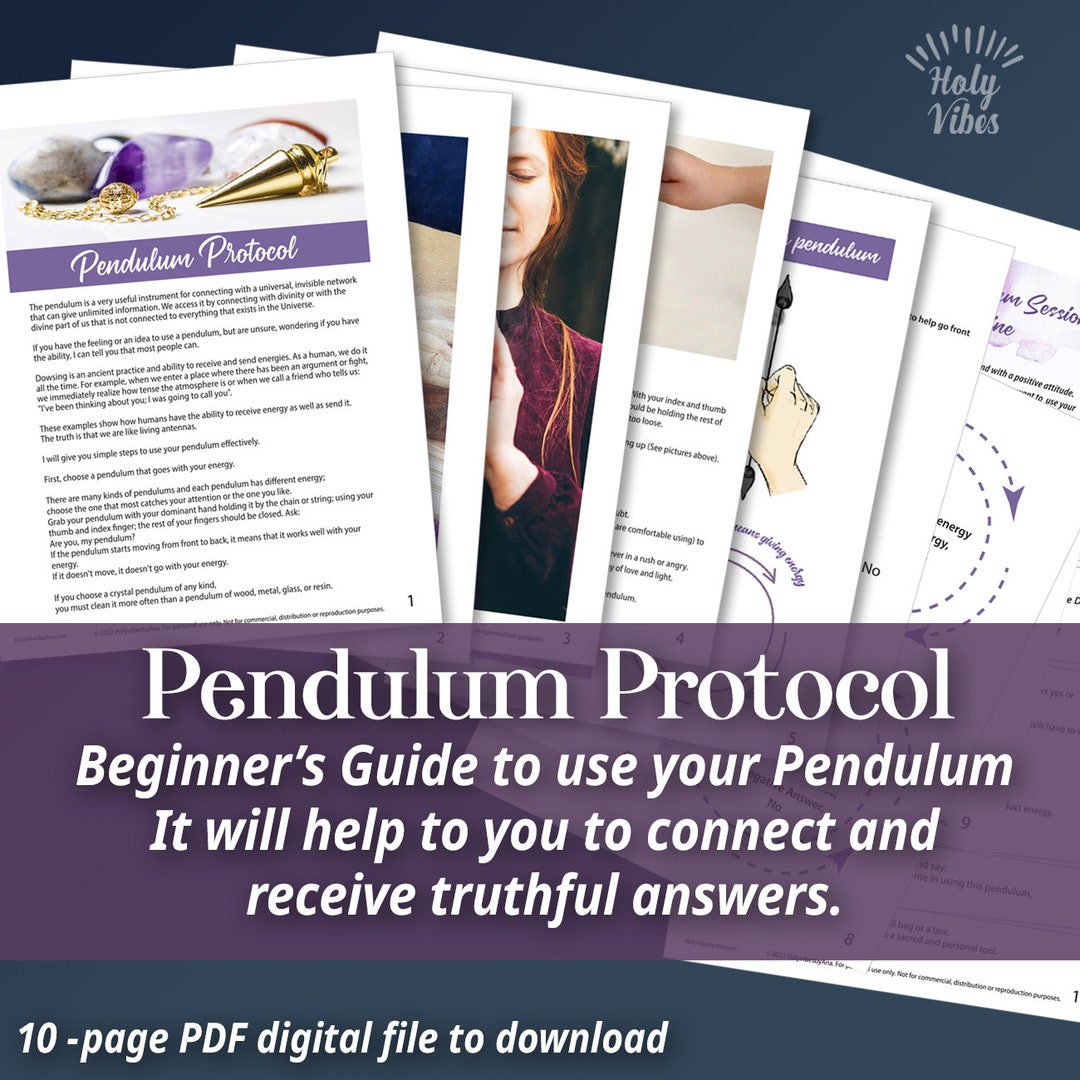 Pendulum Protocol - Digital Download - How to Use a Pendulum- Pendulum for Beginner's - Dowsing ...