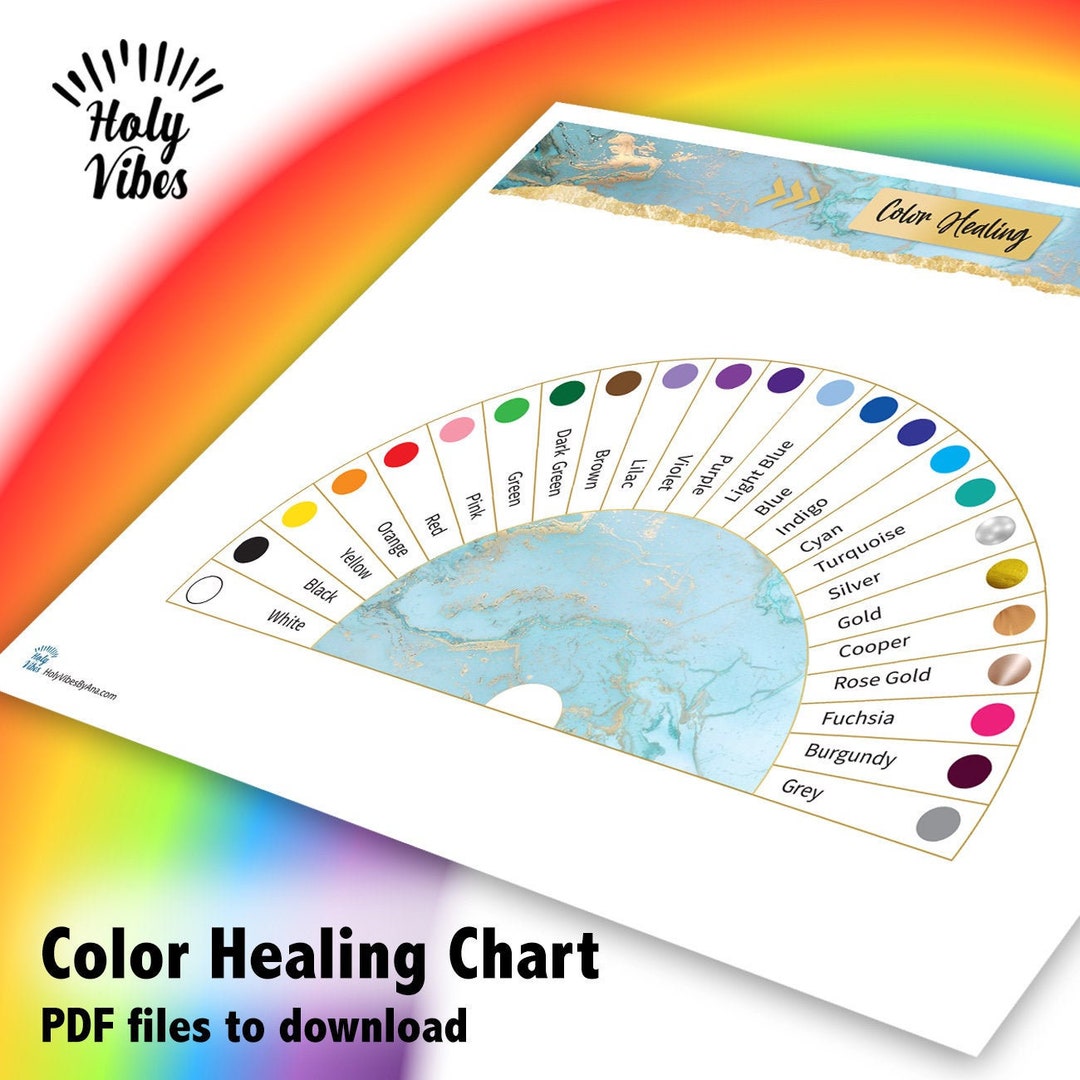 Color Healing Dowsing Chart - Spiritual Healing - Pendulum | Dowsing ...