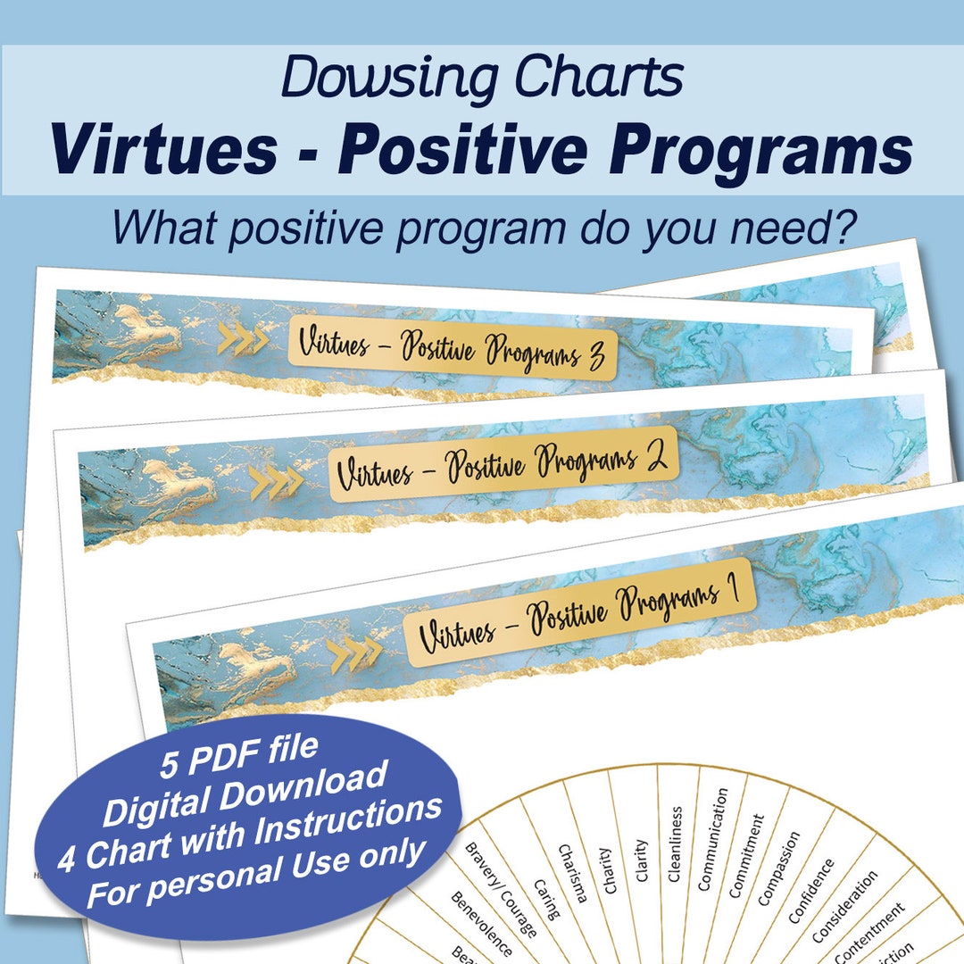 VIRTUES - Positive Programs Dowsing Chart - Etsy