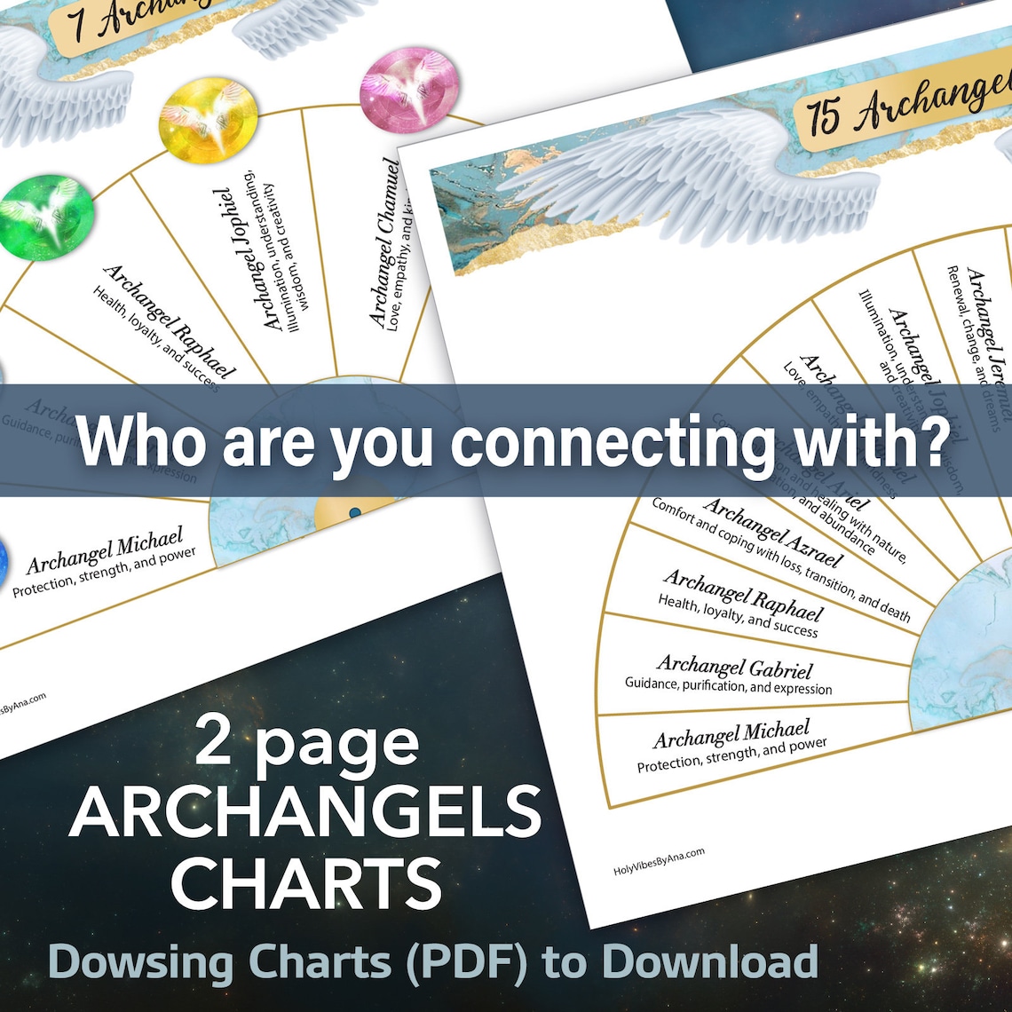 Archangels Dowsing Chart , Connect With Archangels - Angelic Realm - Digital Download - Dowsing ...