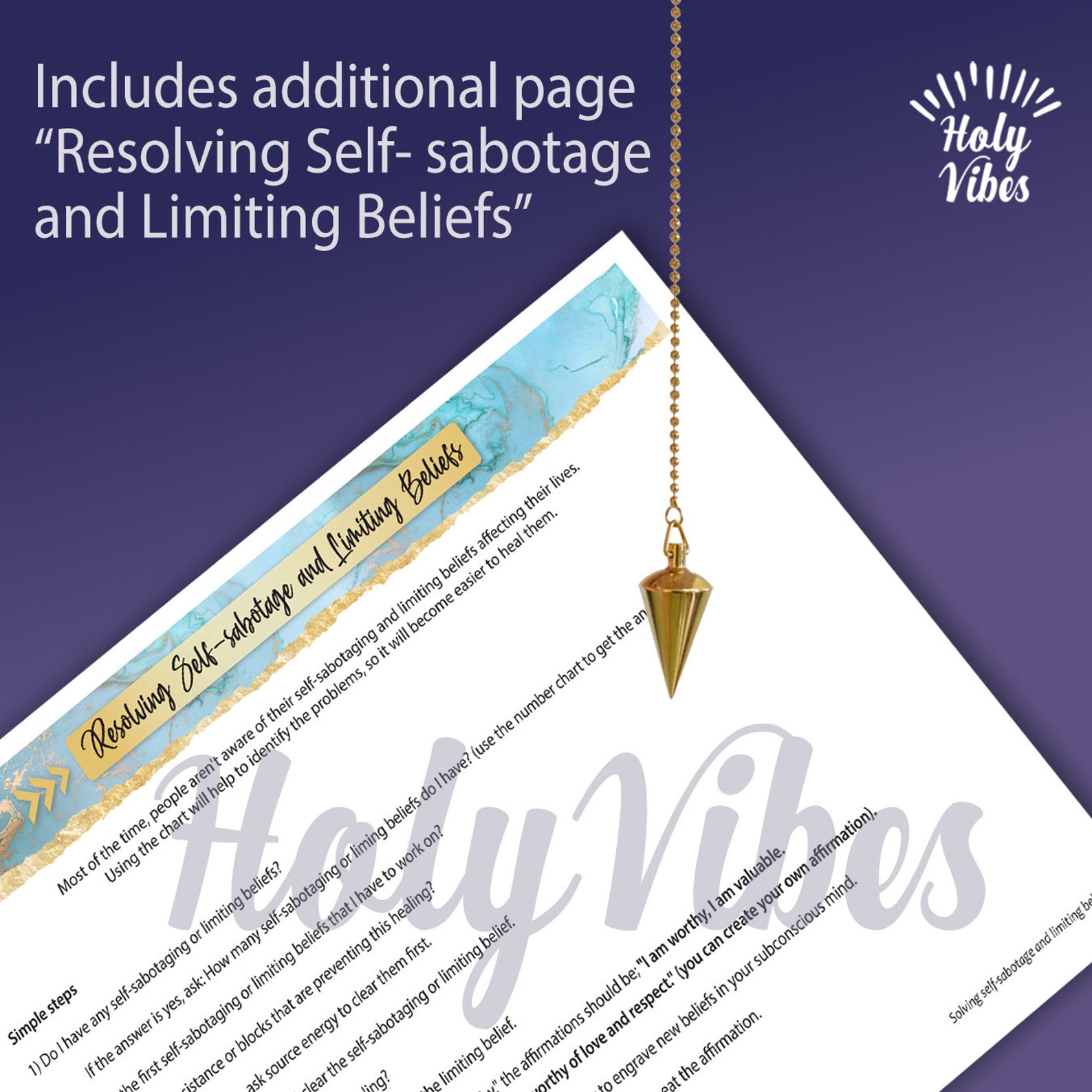 Dowsing Chart: Self-sabotage & Limiting Beliefs (PDF Download) - Etsy