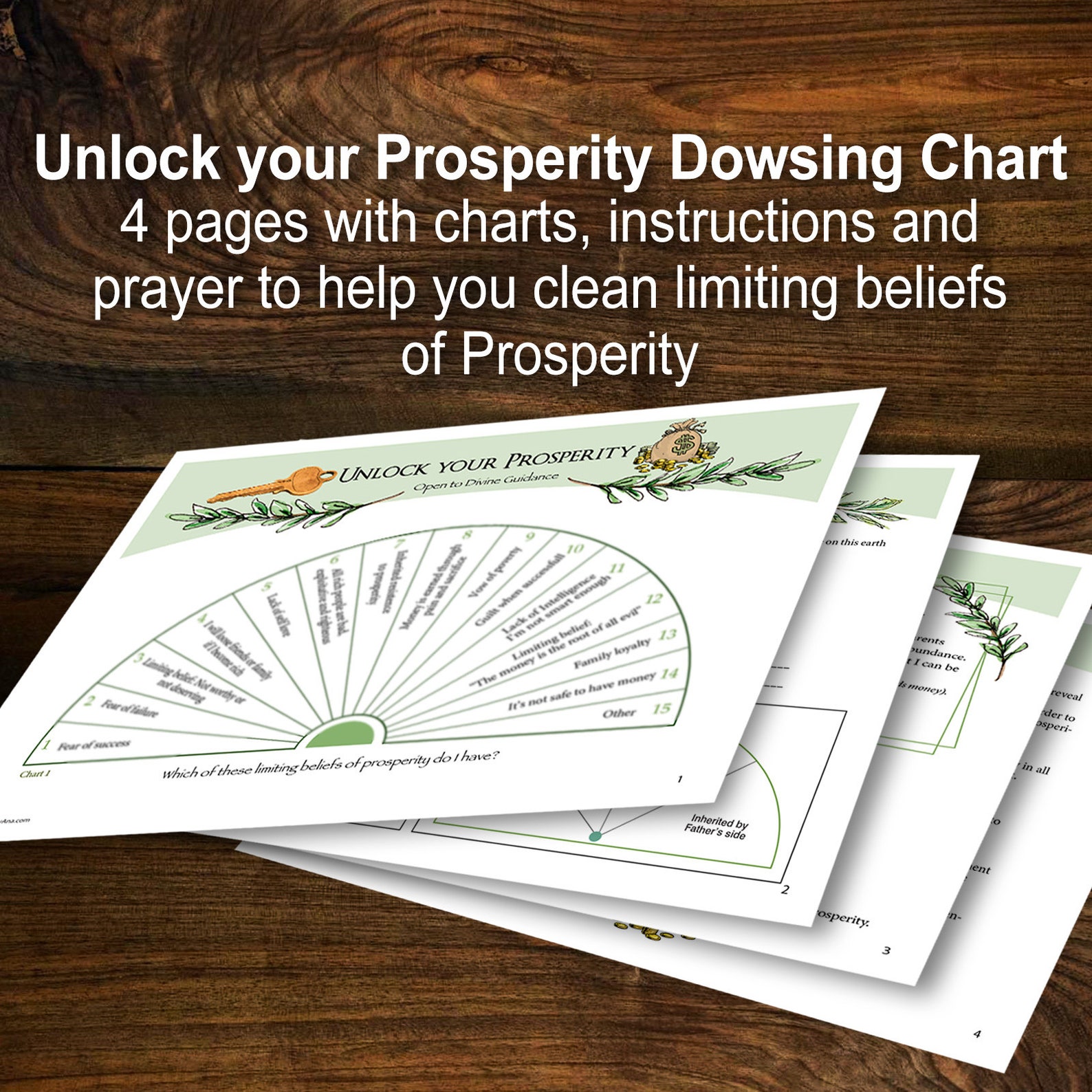 Dowsing Chart Unlock your Prosperity Chart Pendulum Chart | Etsy
