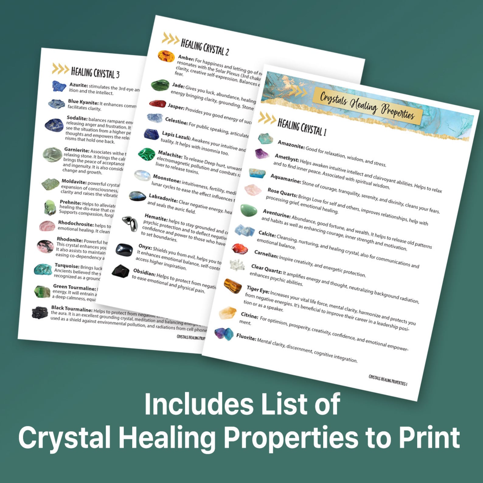 Healing Crystals Chart - 3 Dowsing Chart - Crystal Dowsing Chart to ...
