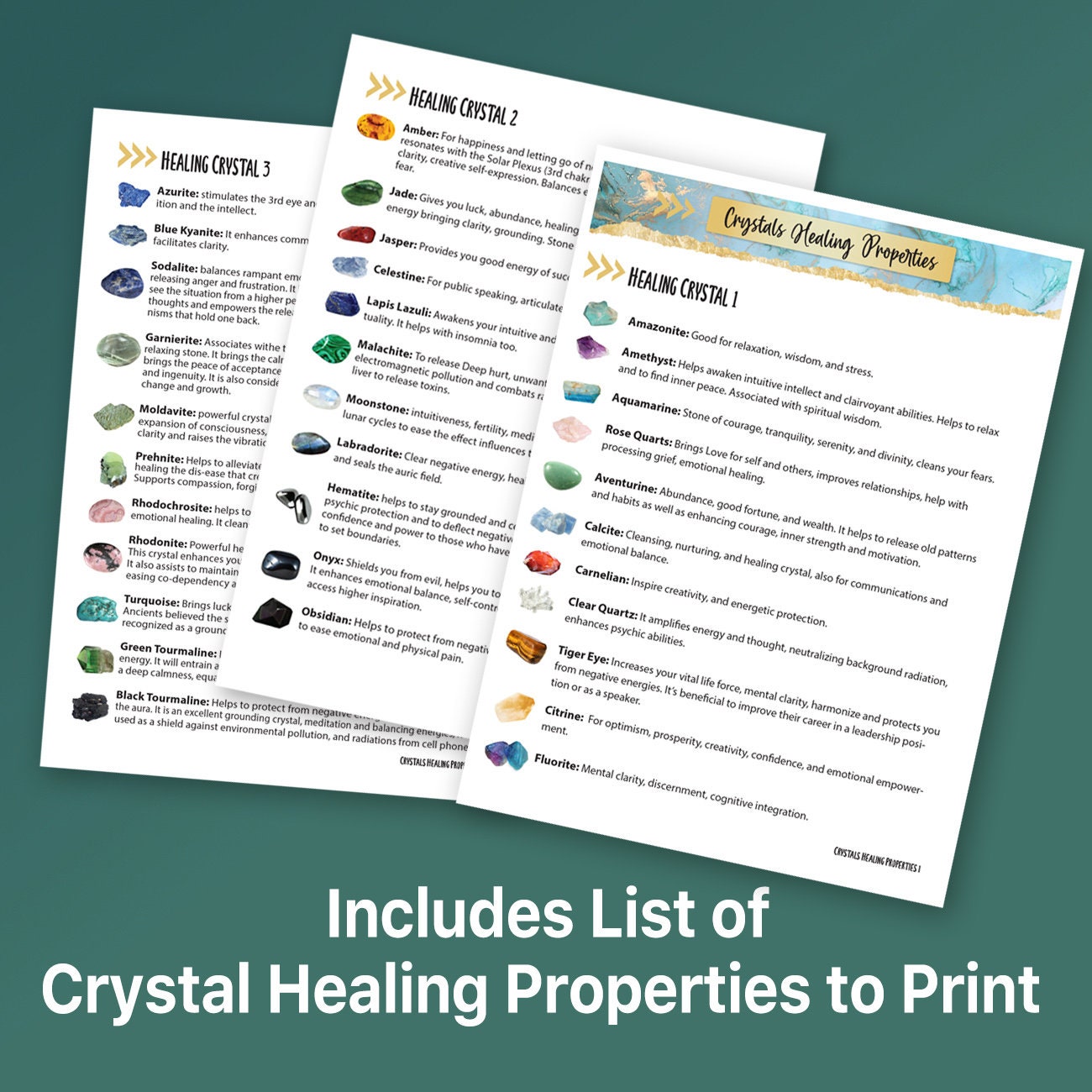 Healing Crystals Chart - 3 Dowsing Chart - Crystal Dowsing Chart to ...