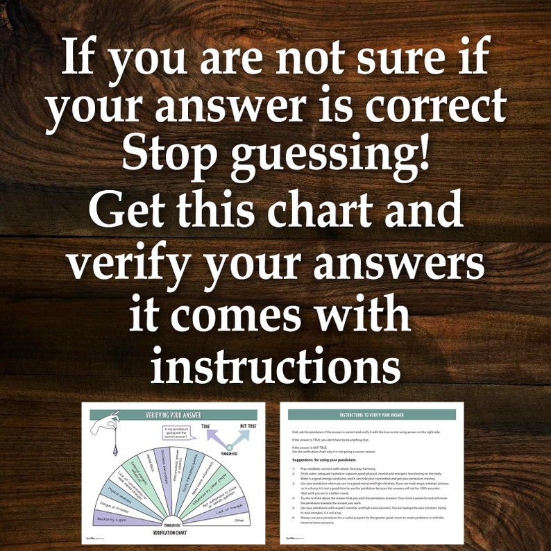 Verifying Your Answer Chart - Digital Download - Pendulum Chart ...
