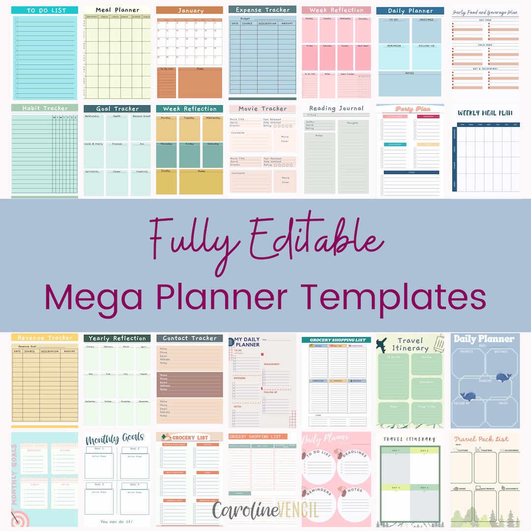 Plantillas Mega Planner / Planificador Digital Premium / Planificador ...