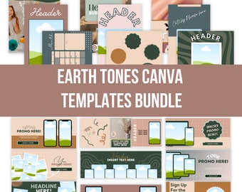 Earth Tones Canva - Etsy