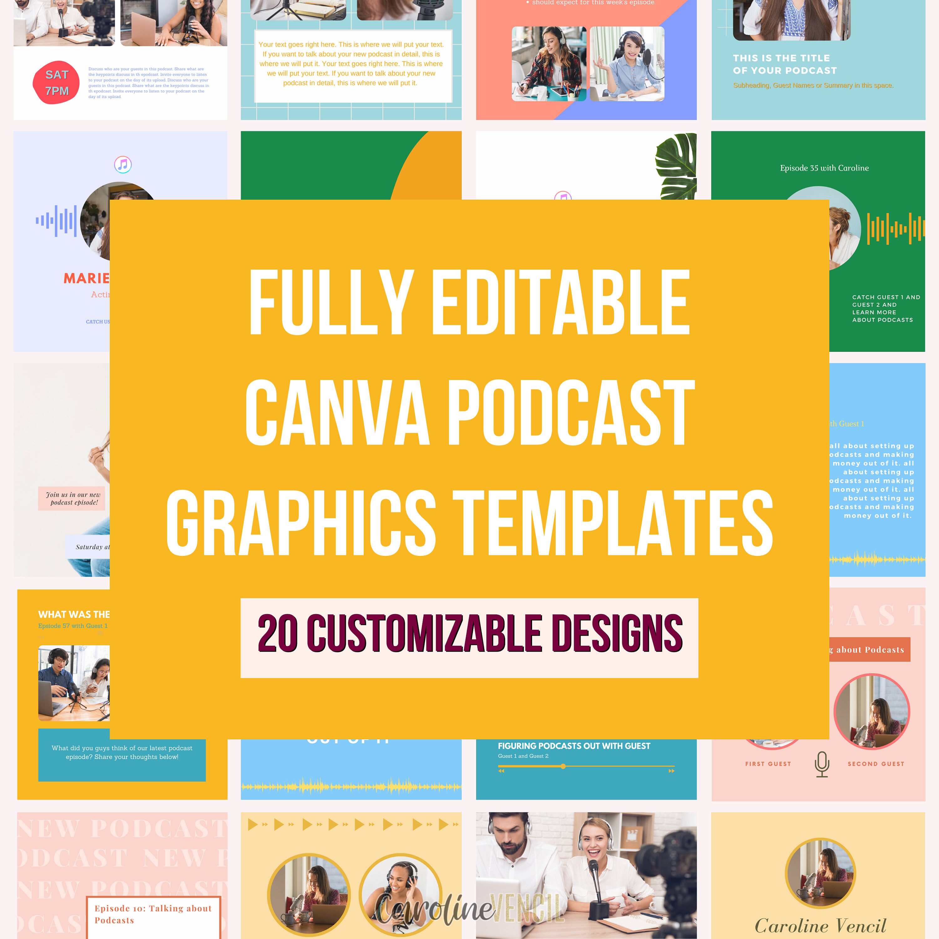 Editable Podcast Templates | Downloadable Podcast Template | Podcast ...