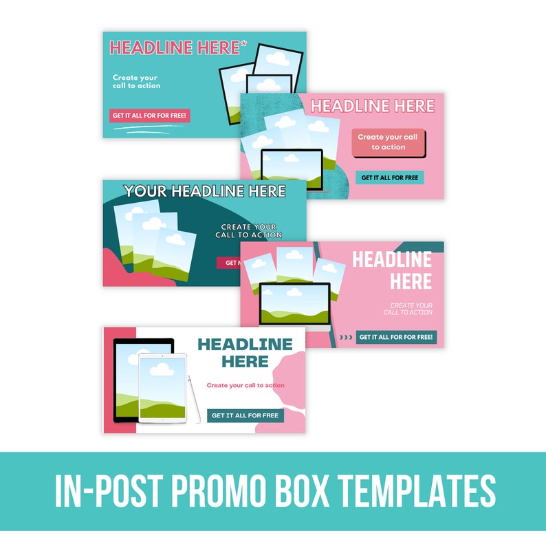 Cotton Candy Canva Template Bundle Youtube Thumbnails Social Square ...