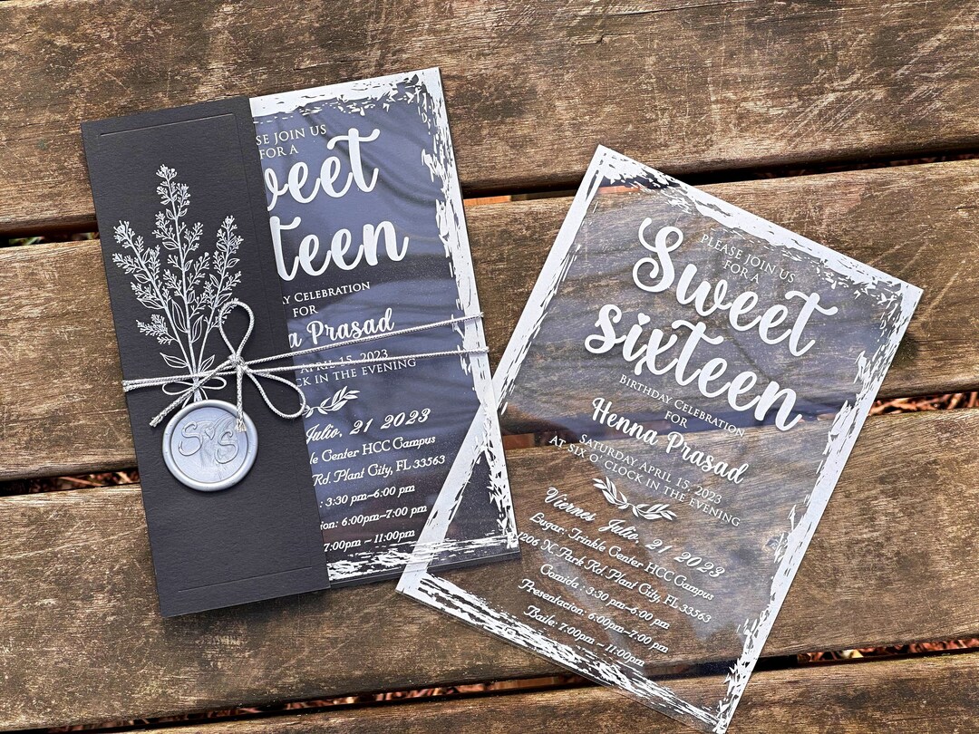 Wedding Invitation, Acrylic Invitations, Acrylic White Invitations ...