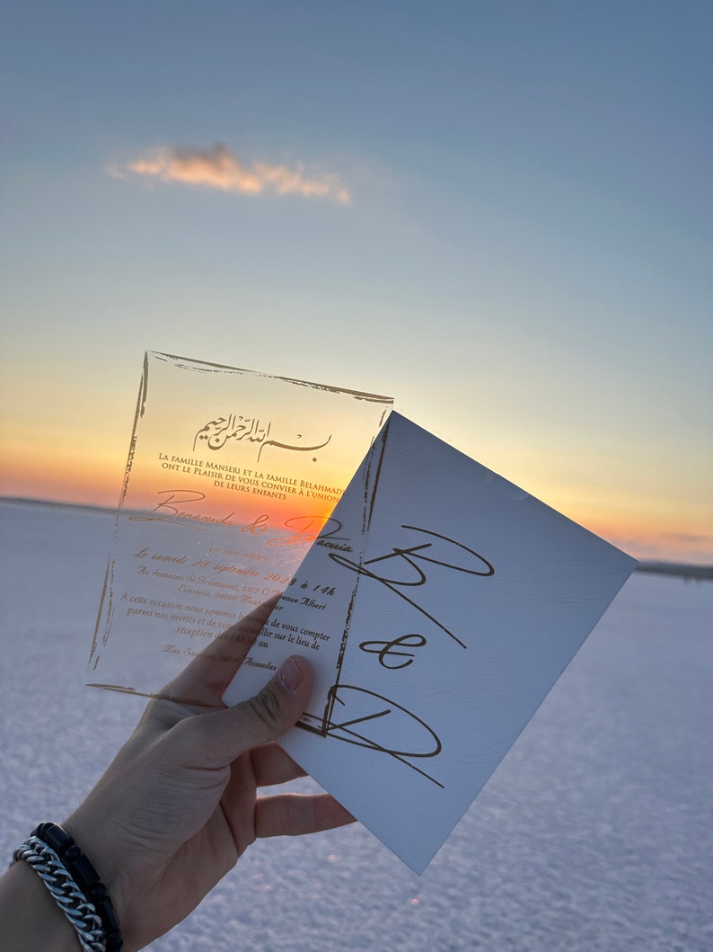 Clear Acrylic Wedding Invitation – Personalized Transparent Card With ...