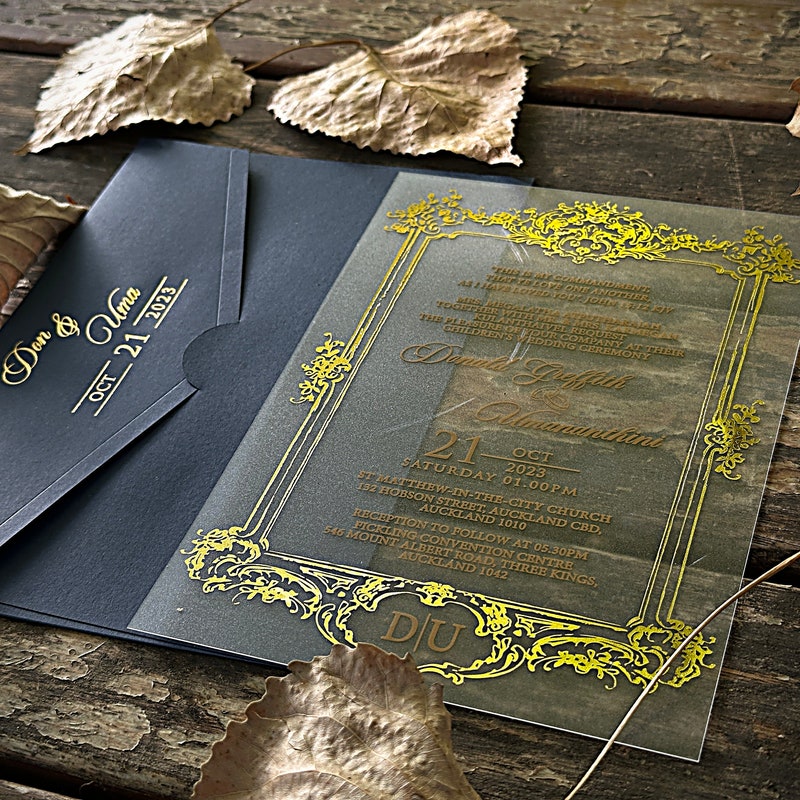 Acrylic Invitation - Etsy