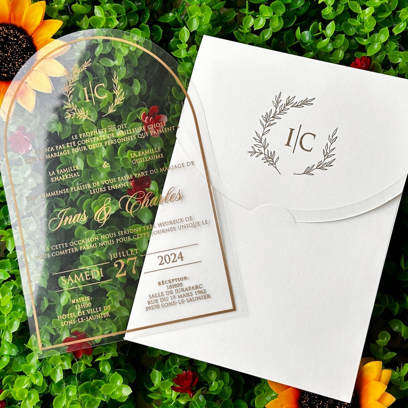 Acrylic Invitation - Etsy