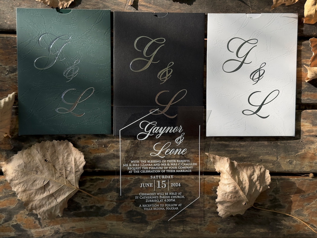 Wedding Invitation, Acrylic Invitations, Acrylic White Invitations ...